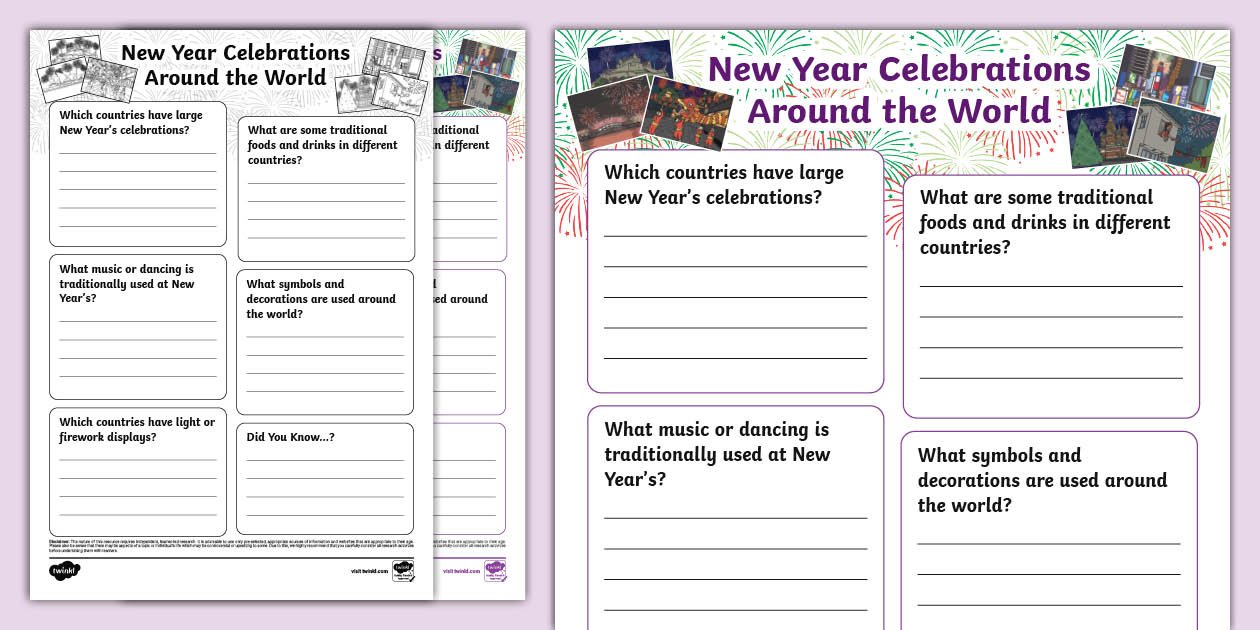New Year Celebrations Around the World Fact File - Twinkl