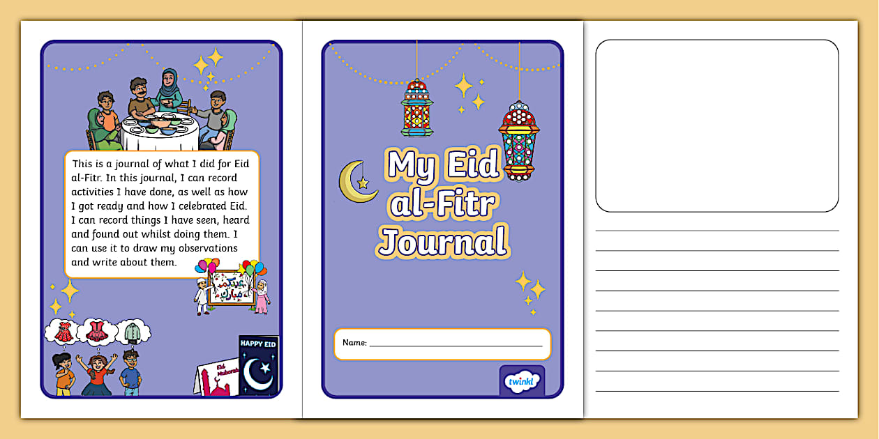 Eid al-Fitr Journal Writing Frame (Teacher-Made) - Twinkl
