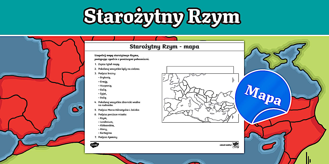 Starożytny Rzym | Historia | Mapa (teacher made) - Twinkl