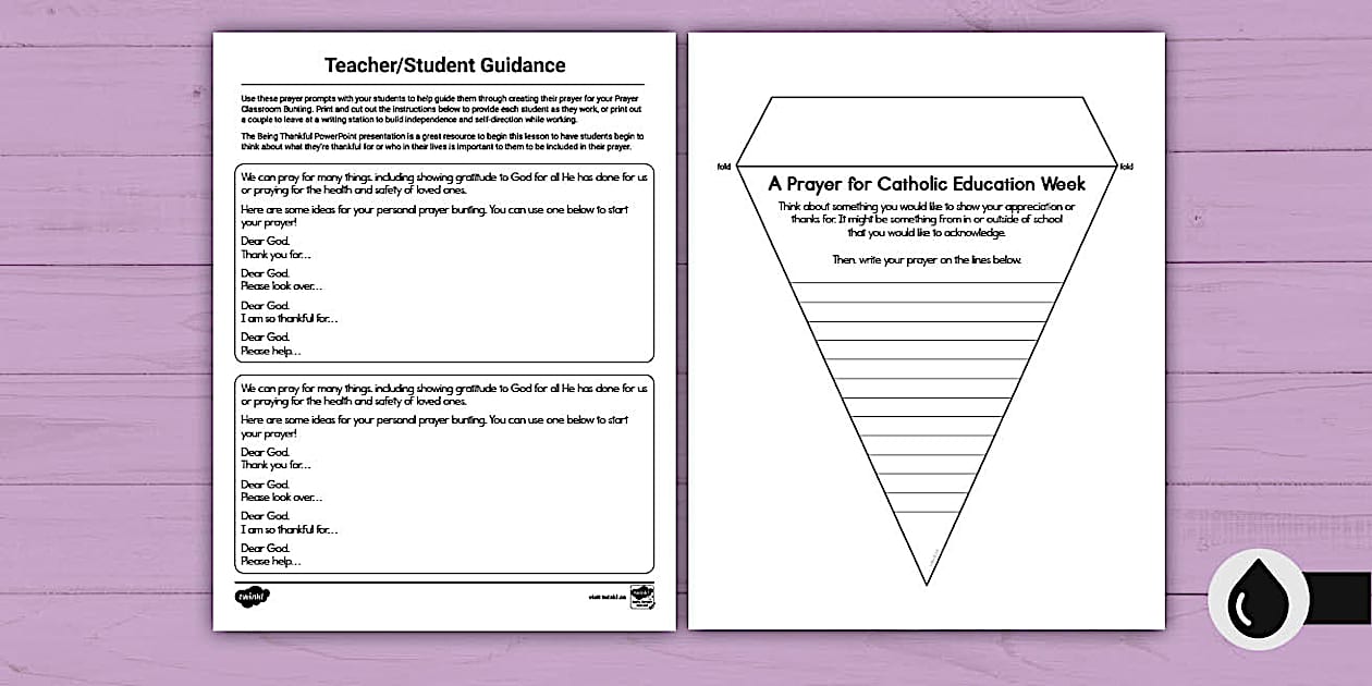 Create a Prayer Classroom Bunting (teacher made) - Twinkl