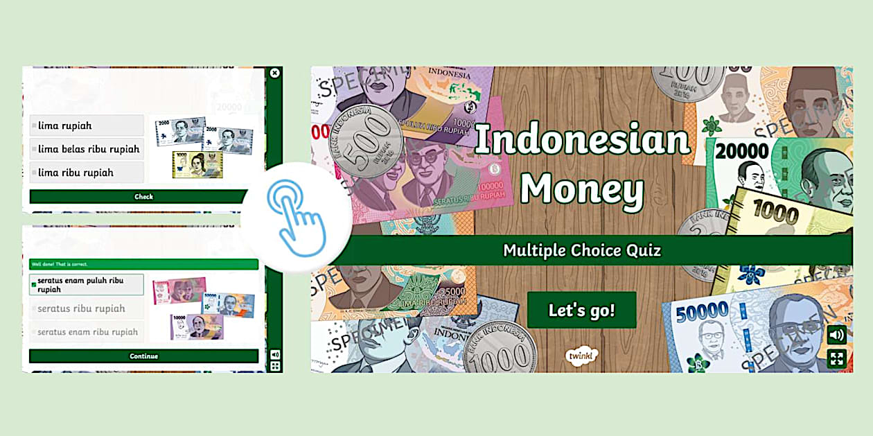 Counting Indonesian Money - Interactive Quiz (teacher made)