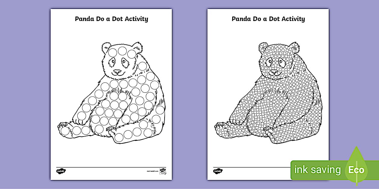Panda Do a Dot Activity (teacher made) - Twinkl