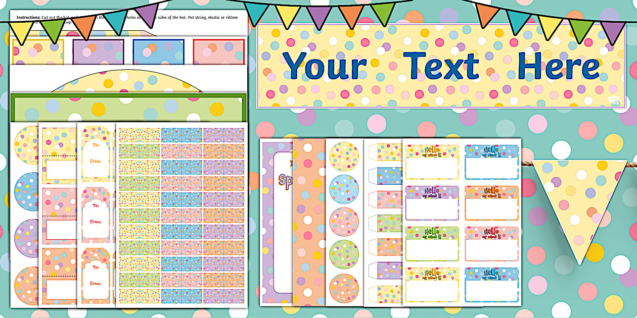 Polka Dot Pattern Celebration Pack | Twinkl Party - Twinkl