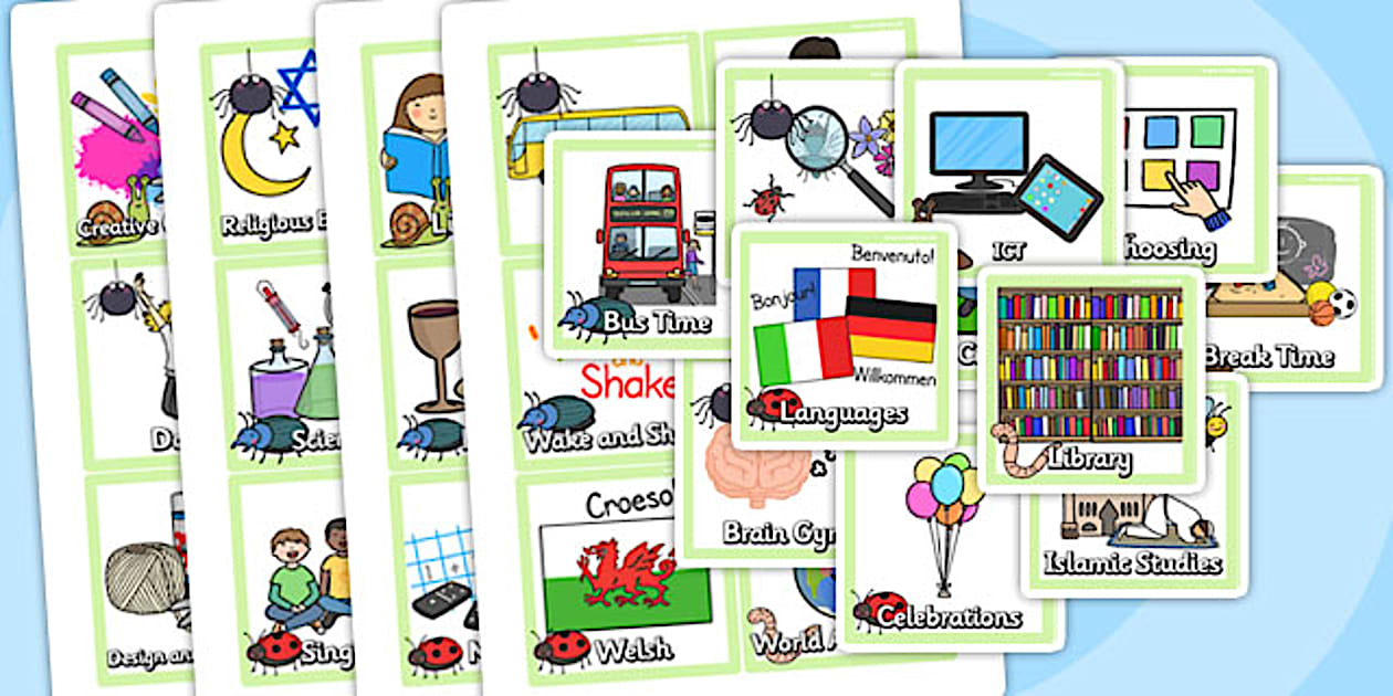 Editable Minibeast Themed KS1 Visual Timetable - Twinkl