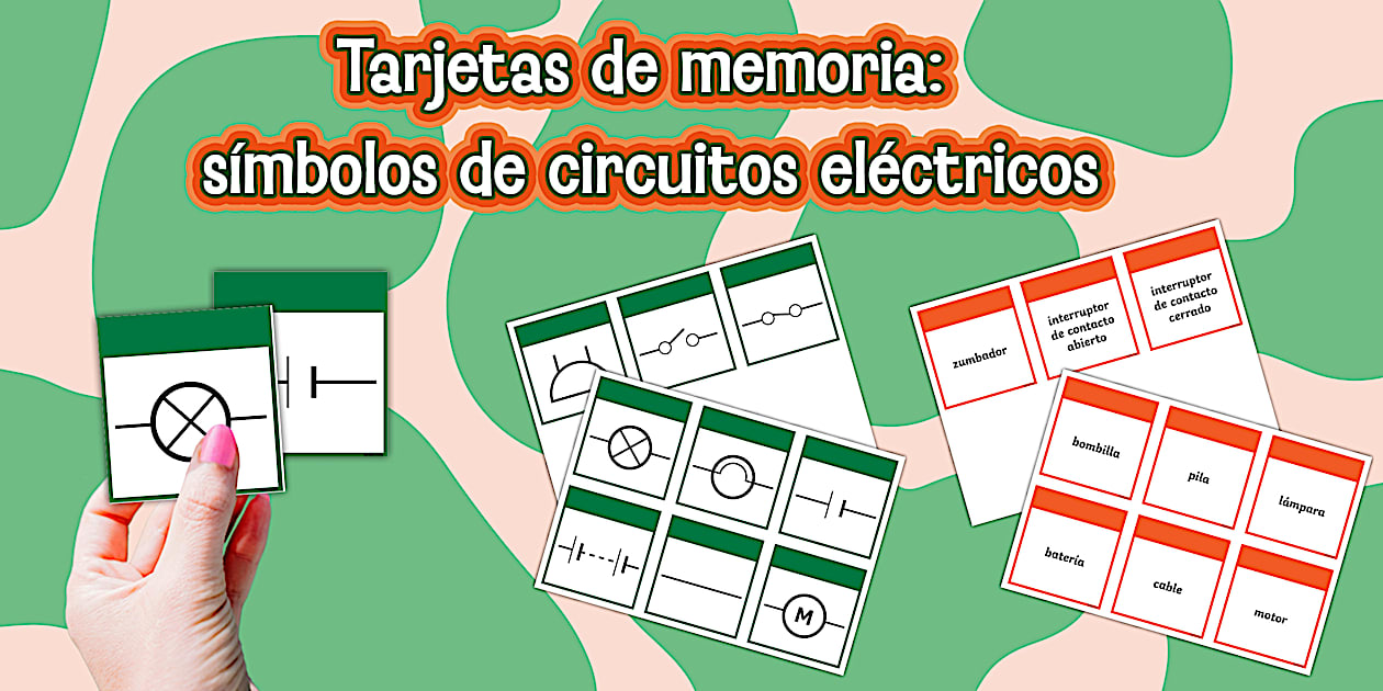Tarjetas de memoria: símbolos de circuitos eléctricos
