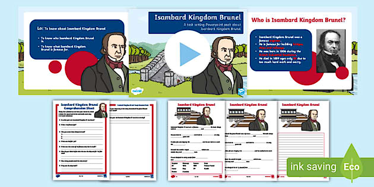 Isambard Kingdom Brunel Task Setter Powerpont and Activity Pack