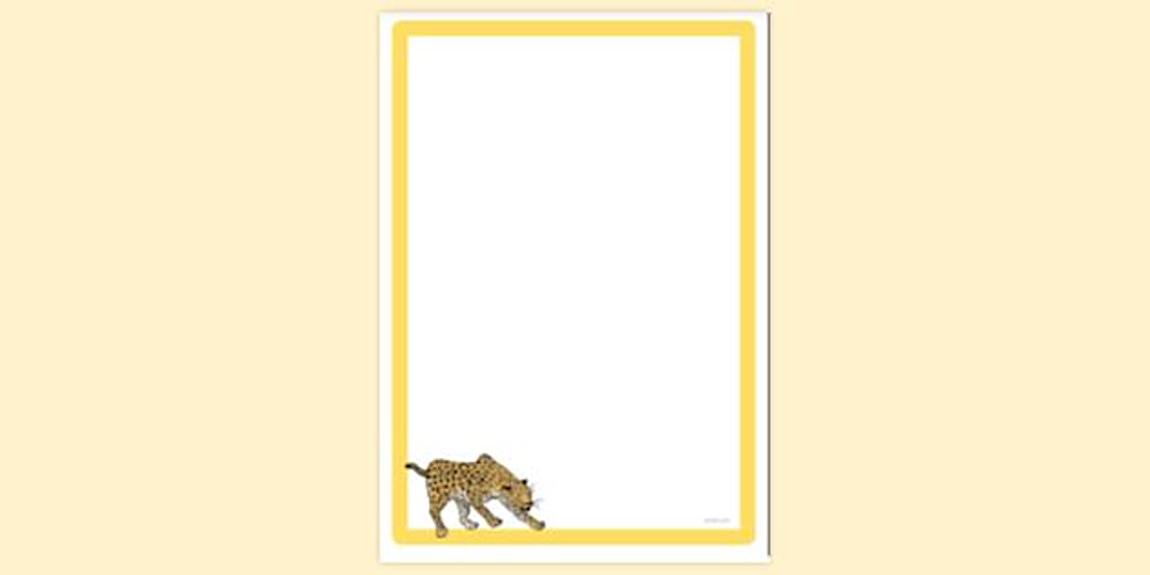 African Leopard Page Border | Page Borders (teacher made)