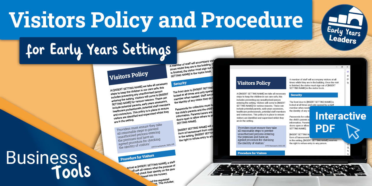Visitors Policy/Procedure for Early Years Settings