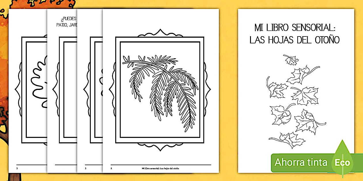 Mi libro sensorial: Las hojas del otoño (teacher made)