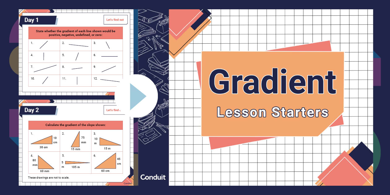 Gradient - Five Lesson Starters PowerPoint (teacher made)
