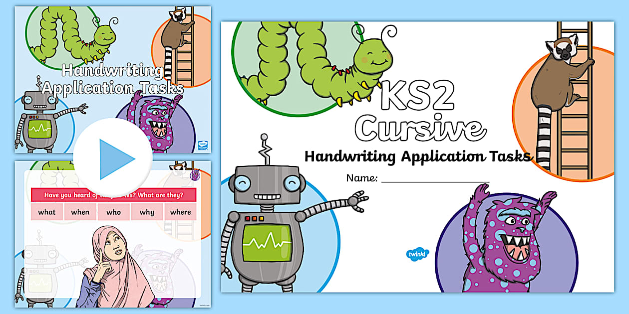 KS2 Cursive: Handwriting Application Tasks Resource Pack