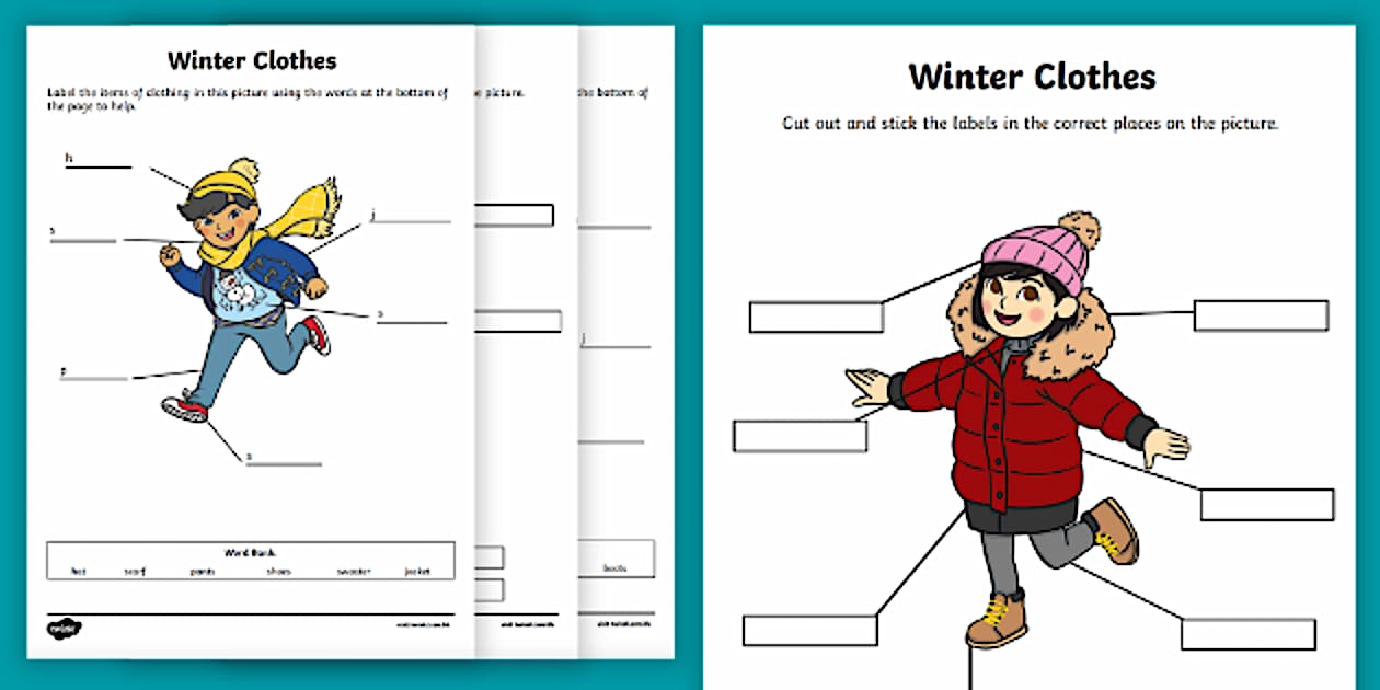 Winter Clothes Labelling Activity for Bahrain Winters