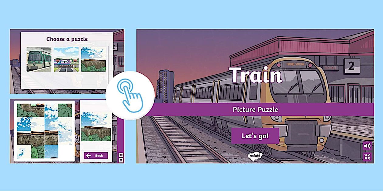 Train Picture Slider Puzzle (professor feito) - Twinkl