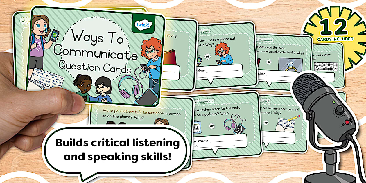 Gr 2 English Term 4 Ways To Communicate - Question Cards