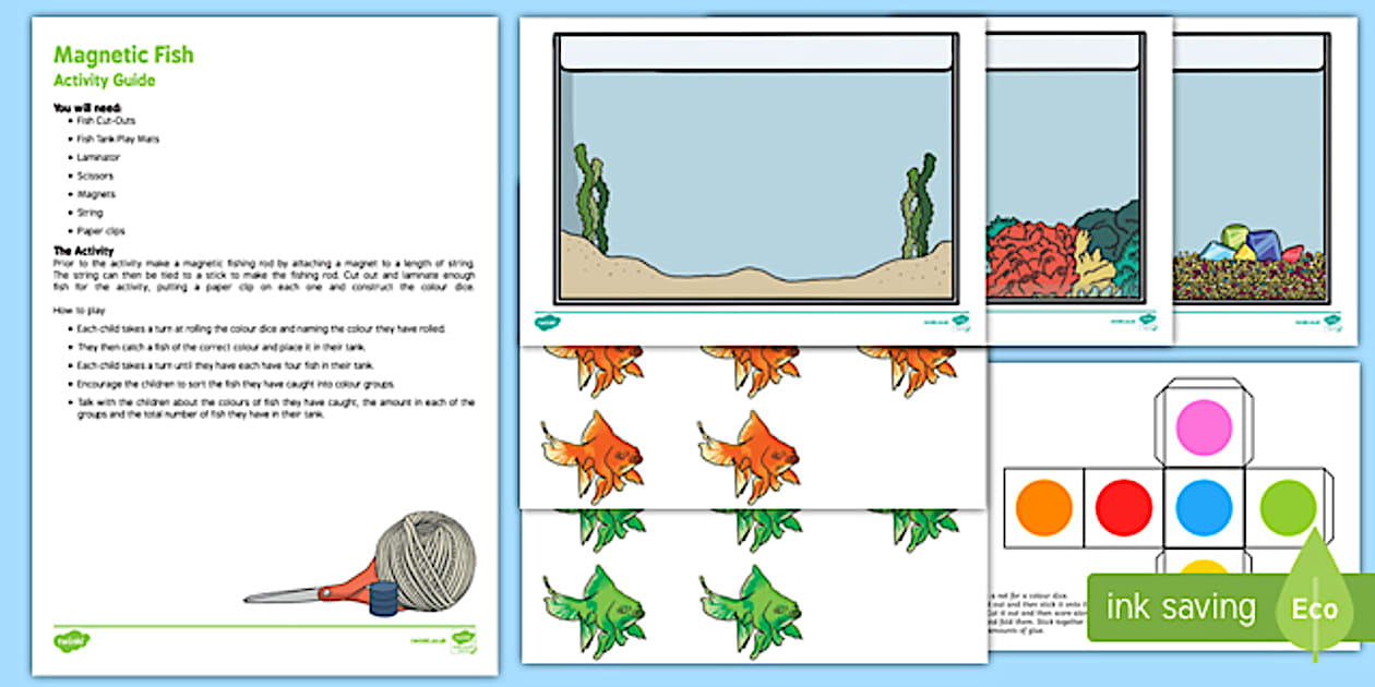 Magnetic Fish Colour Activity Pack (teacher made) - Twinkl