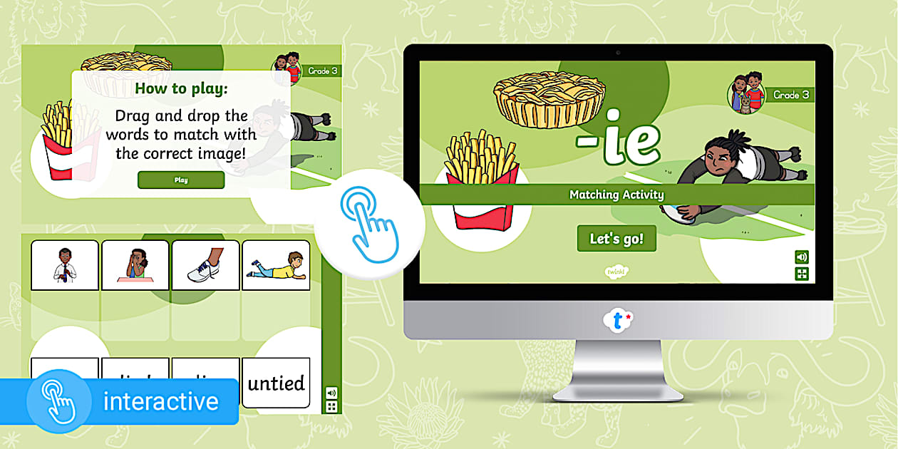 Grade 3 Phonics ie Interactive Go! Game - Twinkl