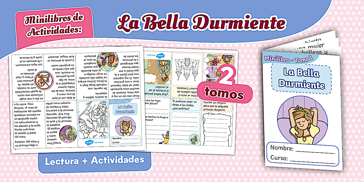 Minilibro | La Bella Durmiente| Lectura |Escritura| 1° |2°