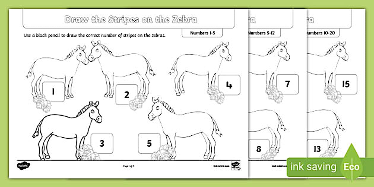 Making a Collection Zebra Activity Sheets (Teacher-Made)