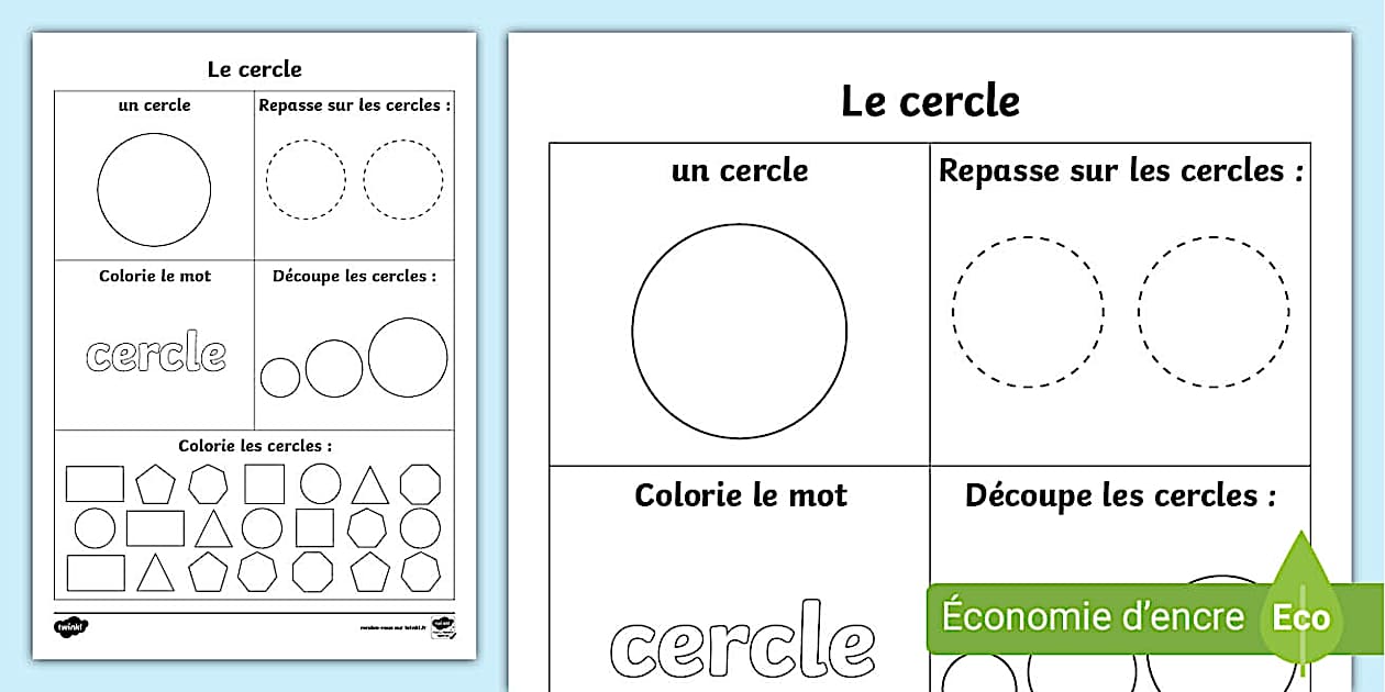 Activités sur les cercles (teacher made) - Twinkl