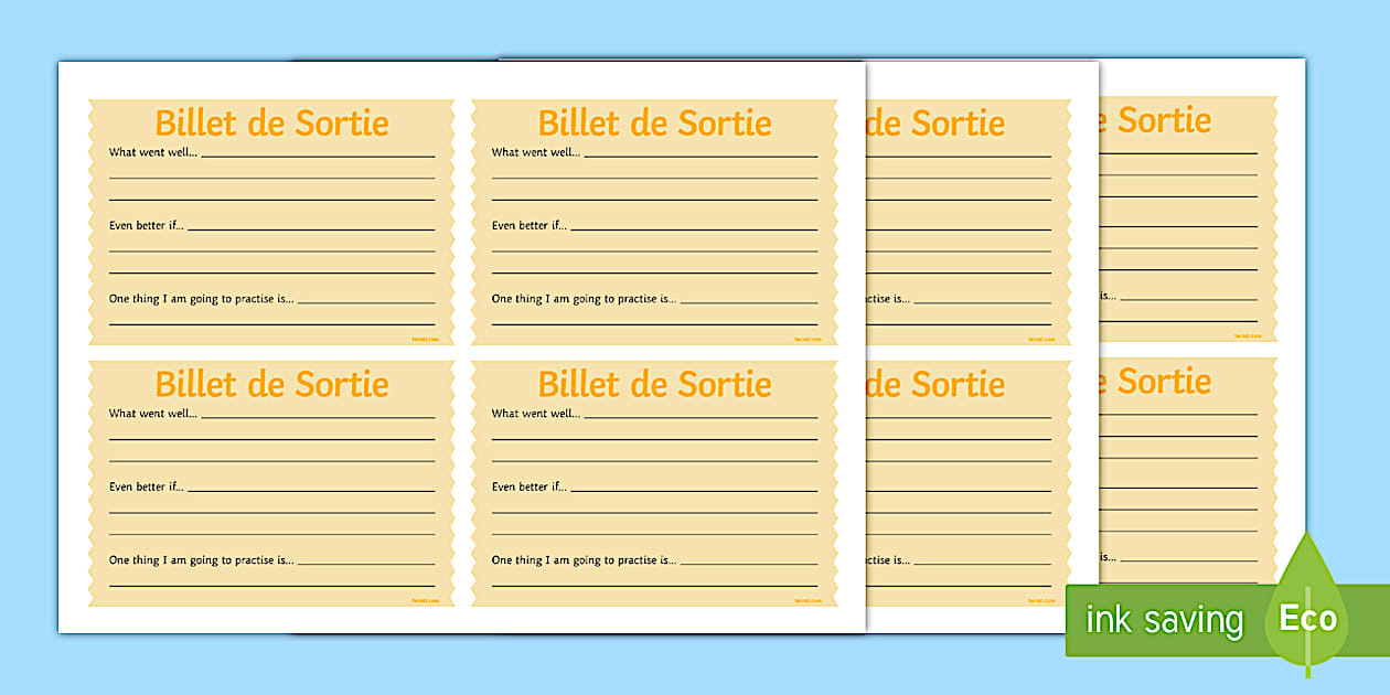 Exit Cards French