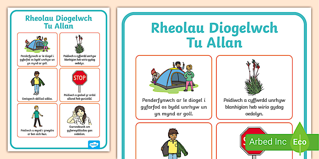 Poster Diogelwch Tu Allan