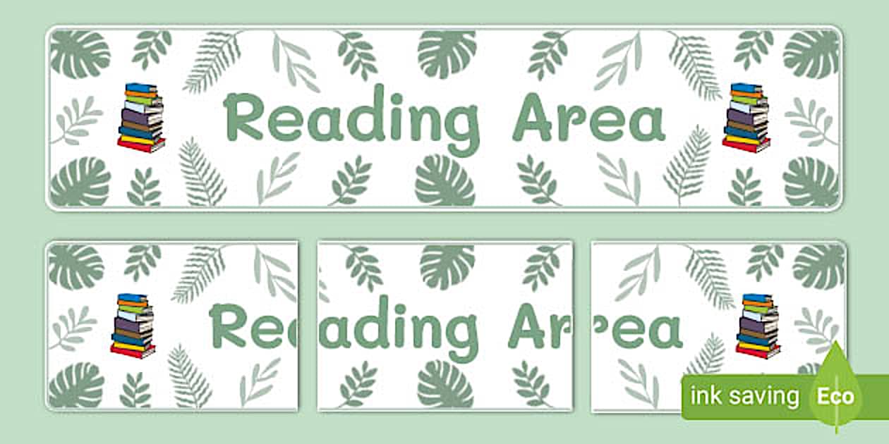 Botanical-Themed Reading Area Display Banner - Twinkl