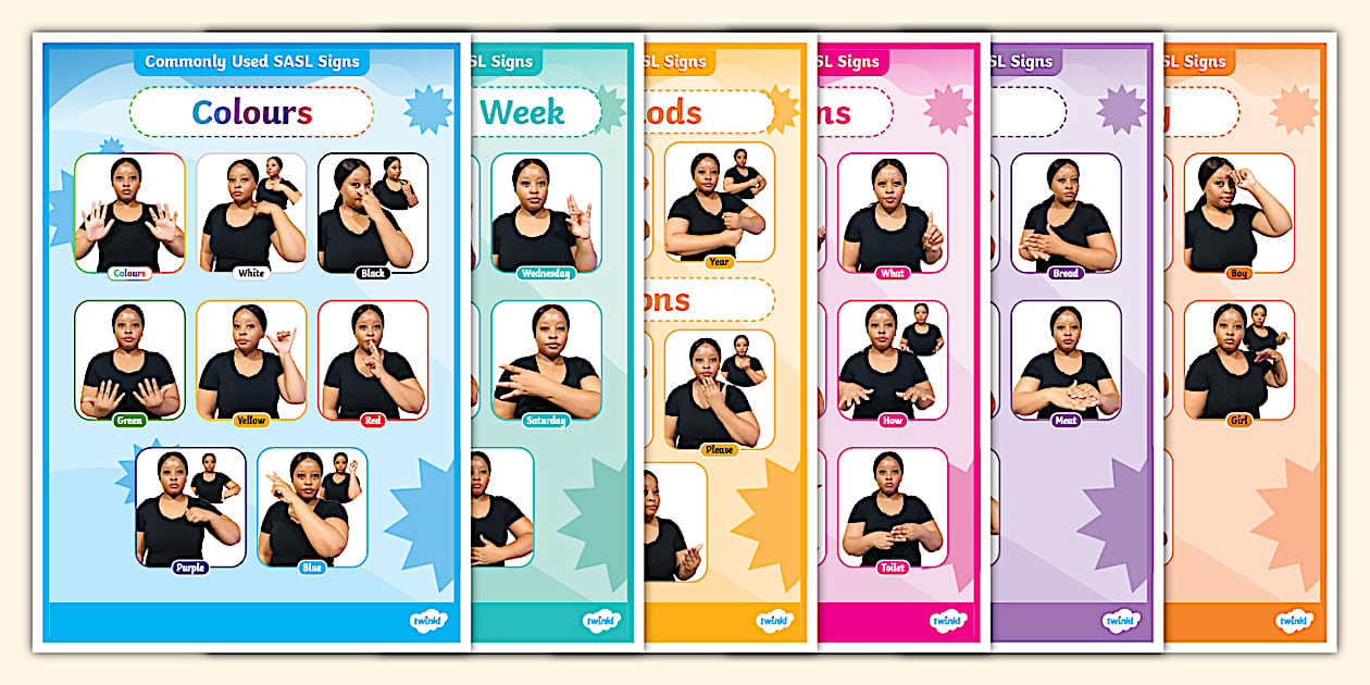 Commonly Used SASL Signs Display Poster (teacher made)