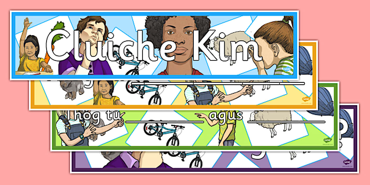 Cursive Cluiche Kim Display Banners Pack - Twinkl