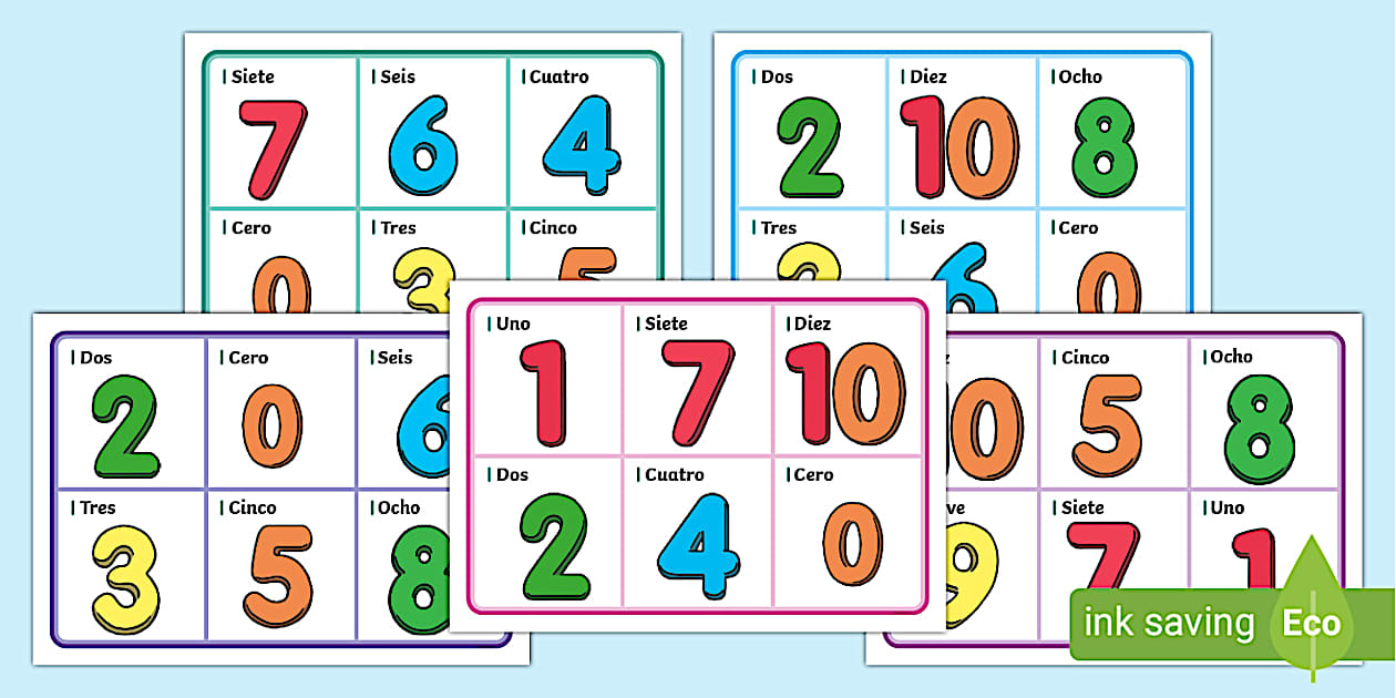 Number Bingo in Spanish Game - Fun Teaching Resource