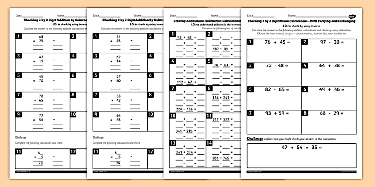 Inverse Operations Activity Pack - Year 3 Worksheets