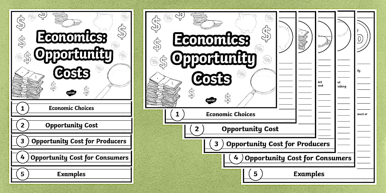 Economics: Opportunity Costs Flipbook for 6th-8th Grade