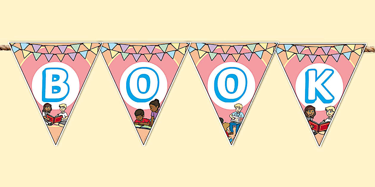 Book Area Display Bunting - Twinkl - KS1 (teacher made)