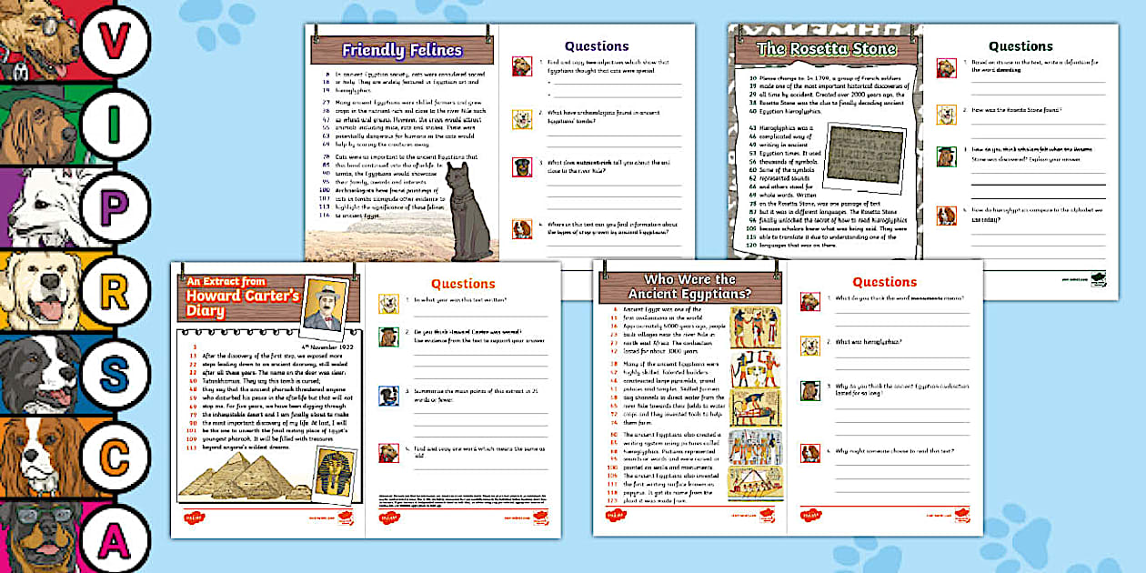 LKS2 60-Second Reads: Ancient Egypt Activity Pack - Twinkl