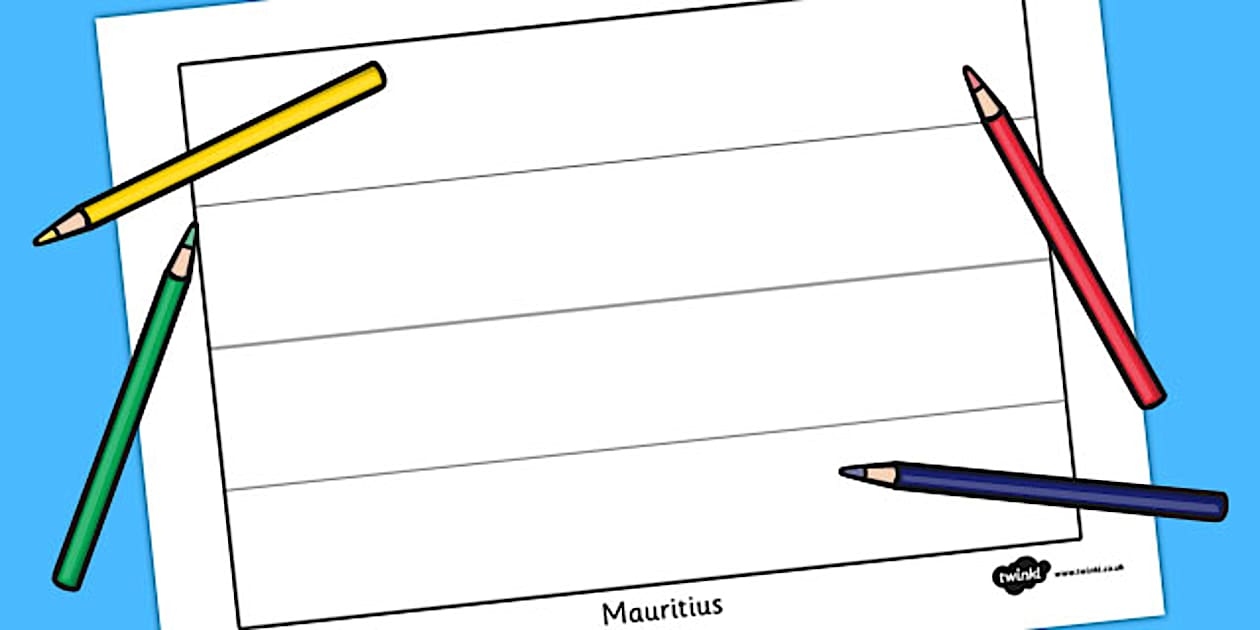 Mauritius Flag Coloring Sheet (Teacher-Made) - Twinkl