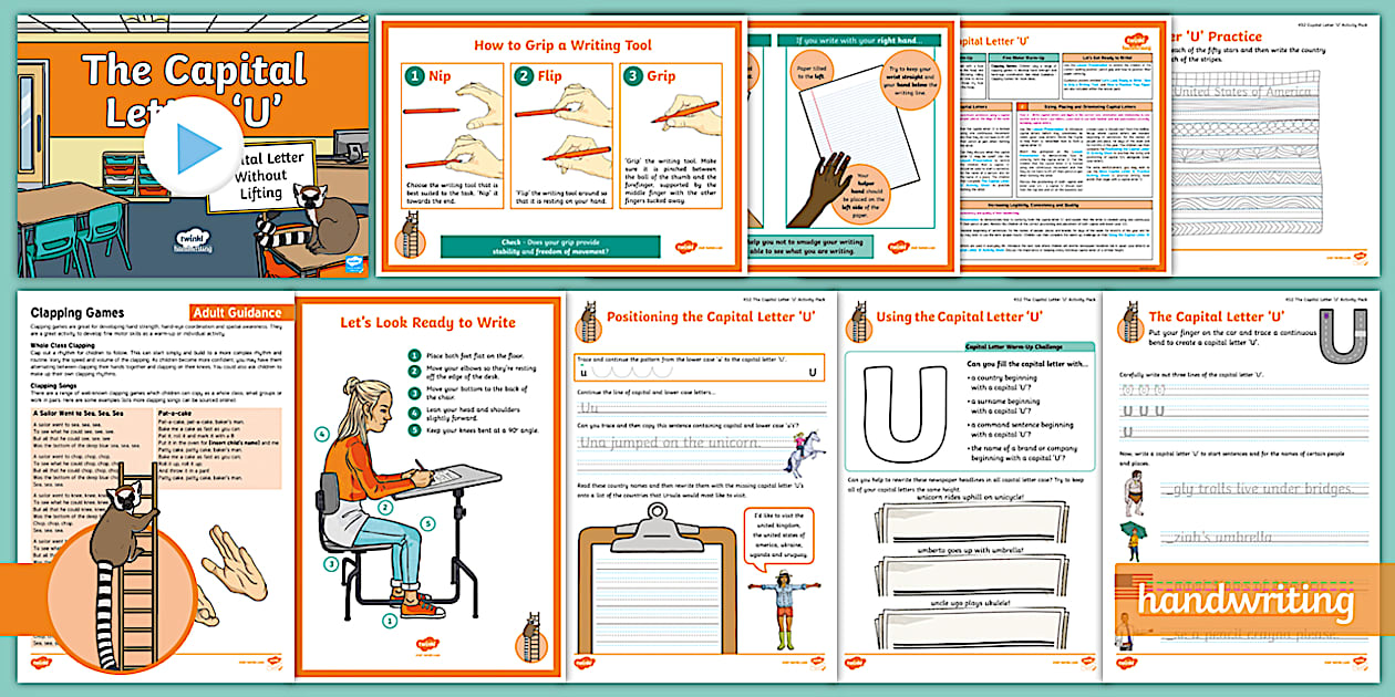 Twinkl Handwriting: The Capital Letter 'U' KS2 Activity Pack