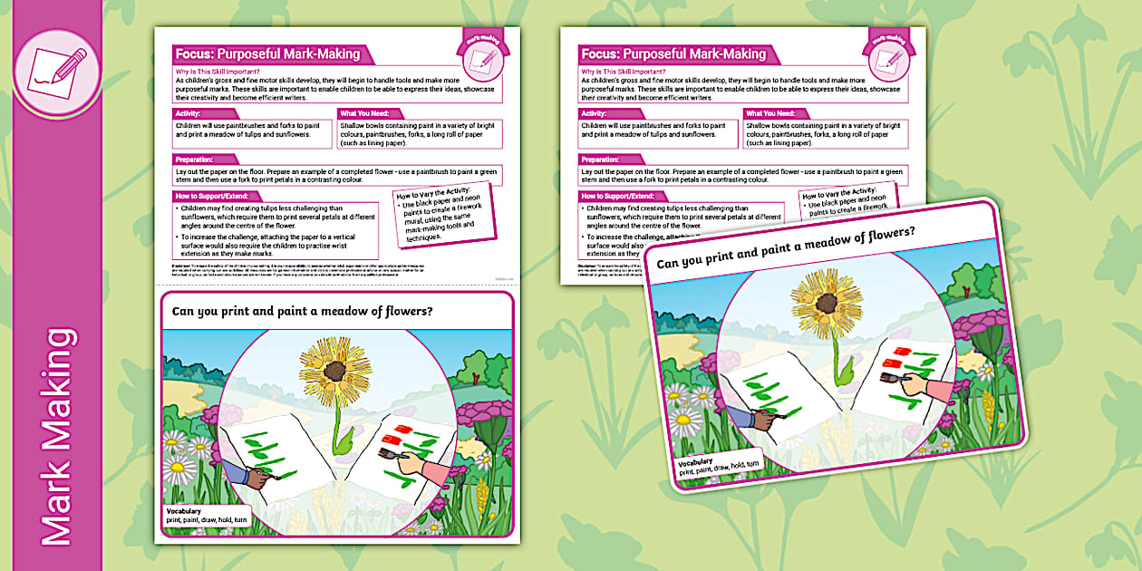 Making a Meadow | Spring Fine Motor Skills Mark-Making