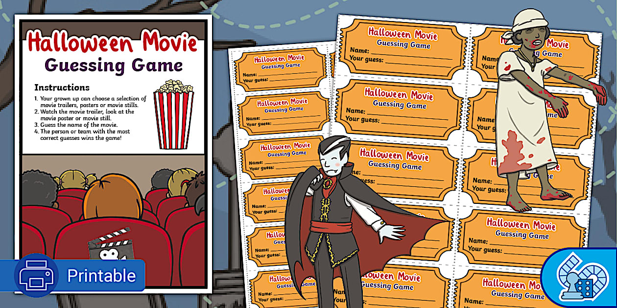 Halloween Movie Guessing Game (teacher made) - Twinkl