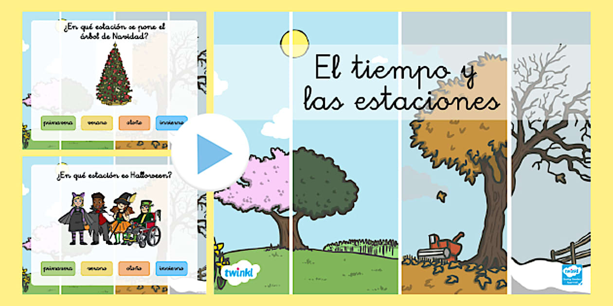 Presentación: Las estaciones del año y el tiempo - Twinkl