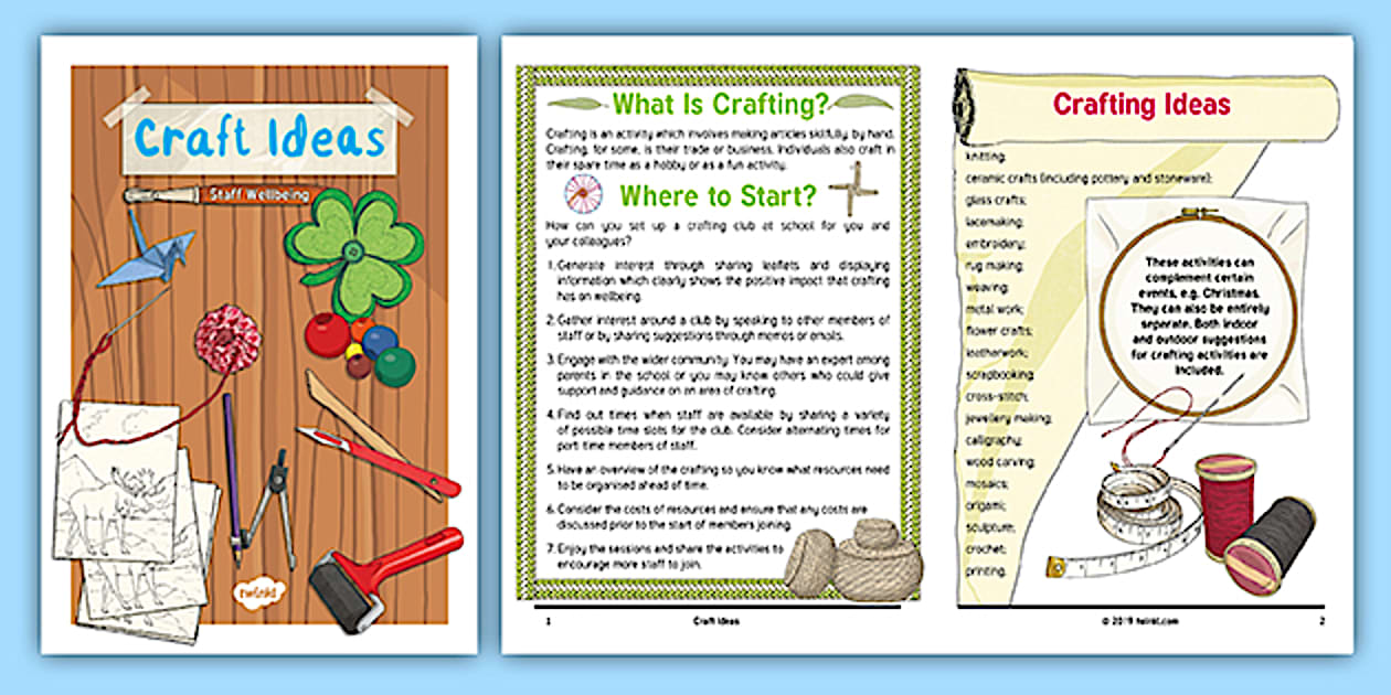 Staff Wellbeing Craft Ideas | Relaxing Mind Crafts Download