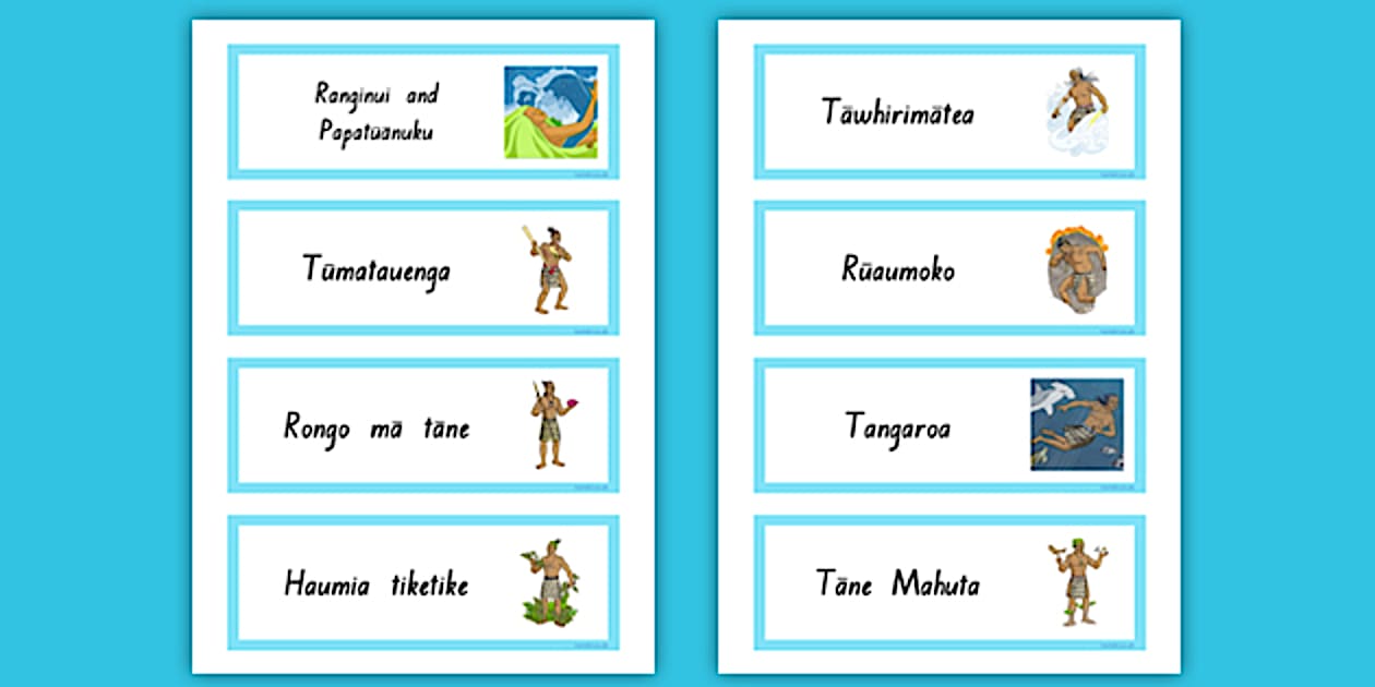 Editable Māori Gods Word Cards (Hecho por educadores)