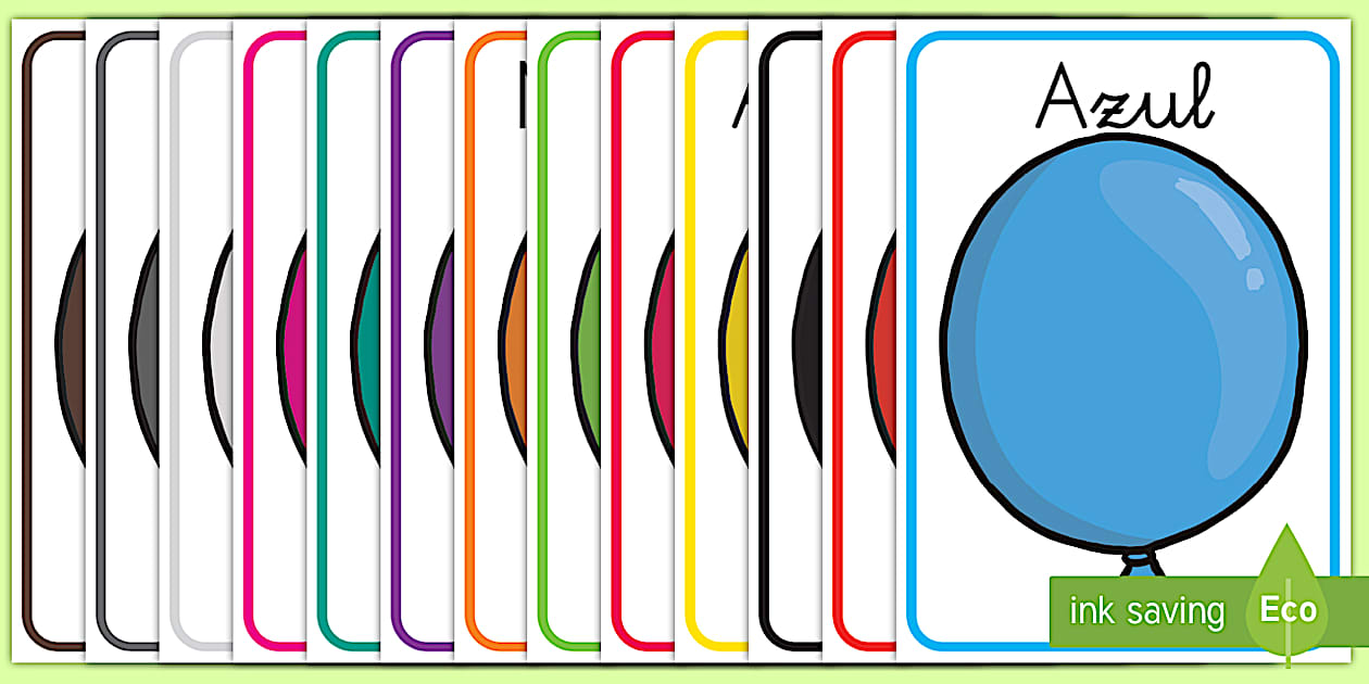 Póster: Los colores en globos (Hecho por educadores)