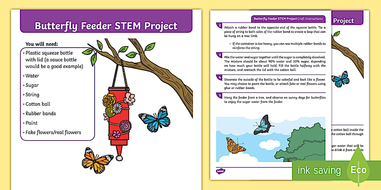 Butterfly STEM Activities - Craft Instruction | Twinkl