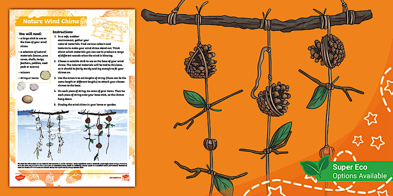 Nature Wind Chimes Craft Instructions (teacher made)