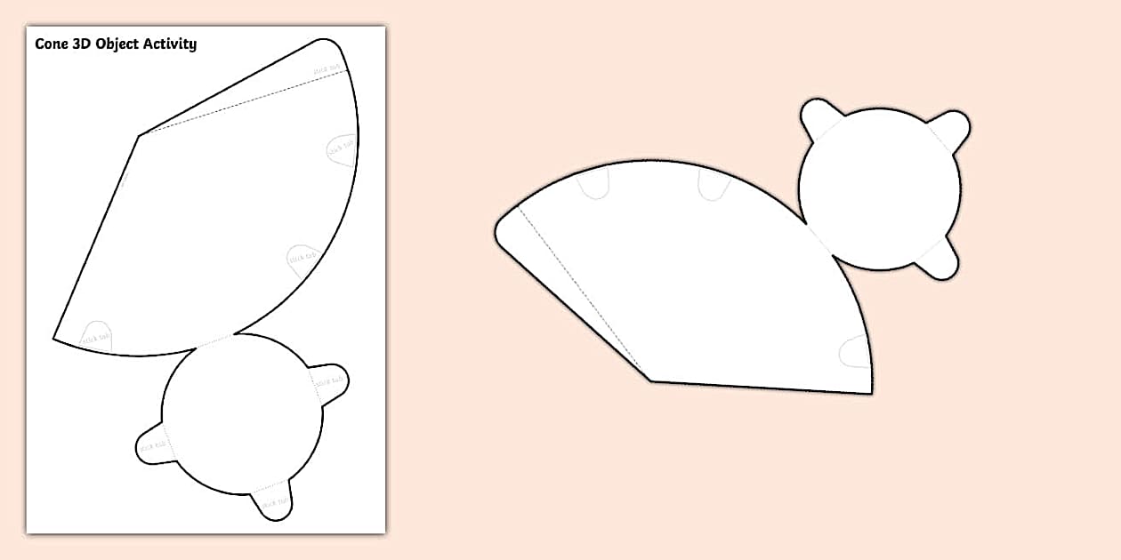 3D Object Net Close Faces Cone (teacher made) - Twinkl