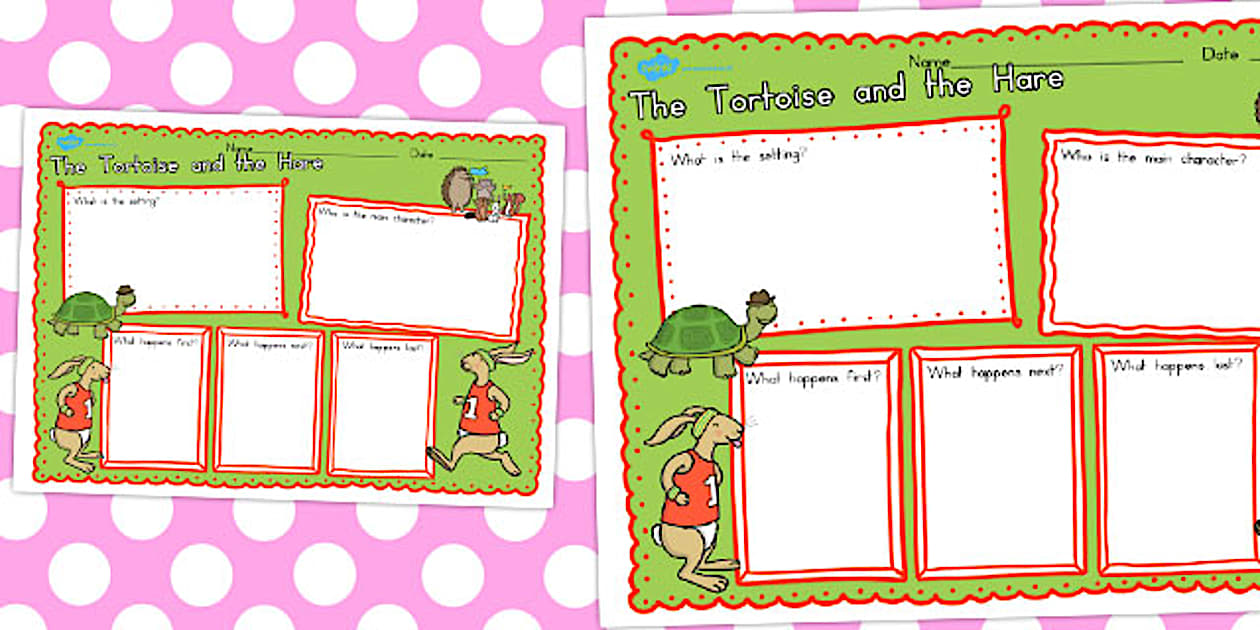 Black and White The Tortoise and the Hare Book Review Writing Frame