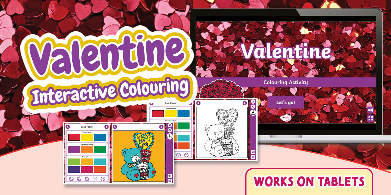 Foundation Phase Life Skills - Valentine - Interactive Colouring (CAPS