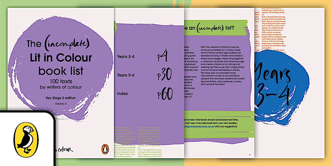 FREE! - The (incomplete) Lit in Colour Book List: KS2 Volume III