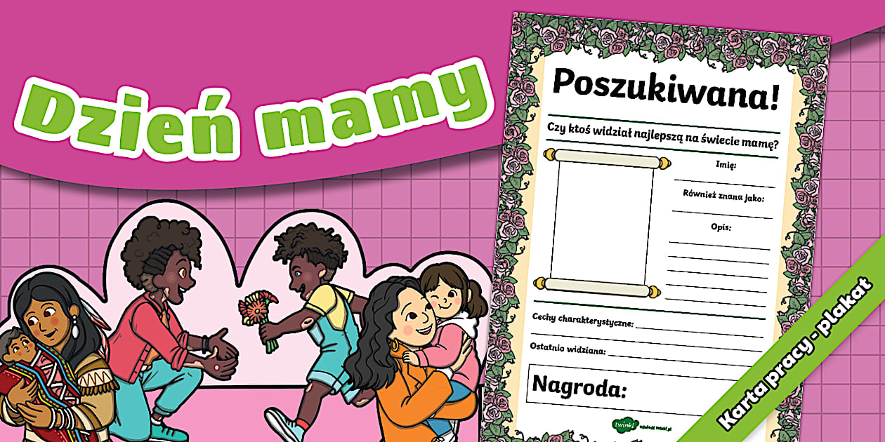 Poszukiwana mama | Karta pracy | Dzień Matki | Maj