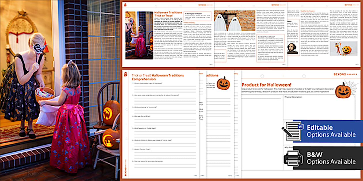 Trick or Treat! Halloween Comprehension KS3 | Beyond English