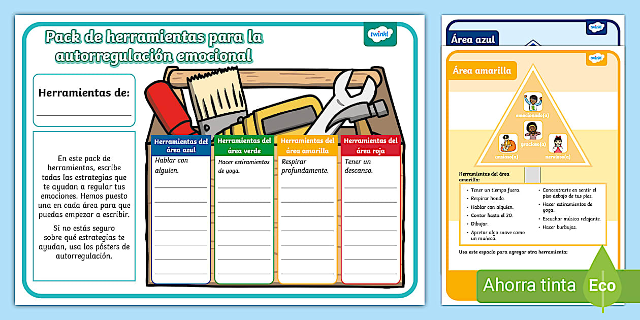 Pack: Herramientas para autorregulación emocional - Twinkl